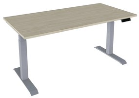 NOBL Dynamic + Elektr. nastavitelný polohovací stůl 160x80 s pamětí Dynamic + Dekor stolové desky: akát, Barva podnože: šedá