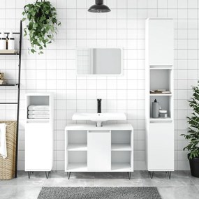 Petromila Koupelnová skříňka bílá 30 x 30 x 100 cm kompozitní dřevo