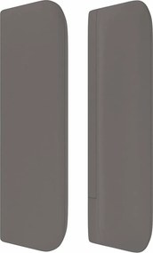 Čelo postele typu ušák šedá 203 x 16 x 78/88 cm umělá kůže 3118880