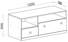 Dětský pokoj PIXEL | sestava CH | 5 dílů | dub/bílá lux/šedá