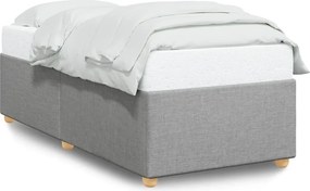 Rám postele bez matrace světle šedý 90 x 200 cm textil 3284701