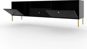 ADRK Furniture TV skříňka 2D 1S Tili RTV-TIL-2D-1S-B