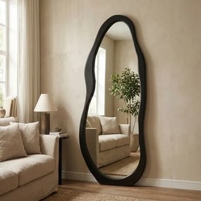 Asymetrické zrcadlo Organica černé 180 cm