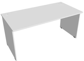 Stůl pracovní rovný 160 cm - Hobis Gate GS 1600 Dekor stolové desky: bílá, Dekor lamino podnože: bílá