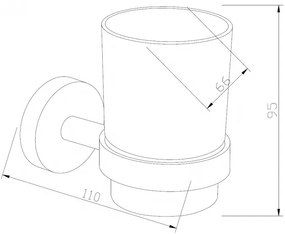 Mexen příslušenství, LOFT držák na kartáček, černá, 7012638-70