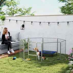 Ohrada pro psy, ohrada pro psy, hřiště pro domácí zvířata, flexibilně přizpůsobitelné, nerezová ocel