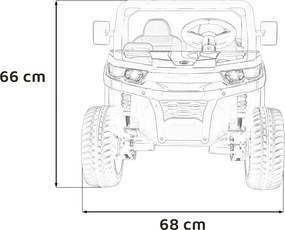 Ramiz Dětské auto Pick-Up Speed 900 černé + pohon 4x4 + pohyblivá korba