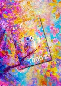 ENJOY Puzzle Pastelová sova / 1000 dílků / od 14 let