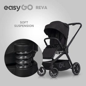 Kombinovaný kočárek EasyGo Reva 2v1 Ebony Black