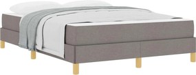 Postel s boxspringem Taupe 140 x 200 cm textil 3398574