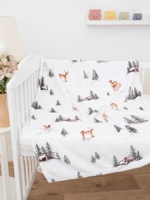 Dětská deka do postýlky mikroplyš Exclusive 80 × 100 cm – Zimní les