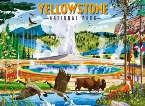 RAVENSBURGER Puzzle Yellowstonský národní park / 500 dílků
