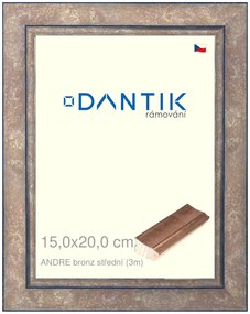 DANTIK rámeček 15x20 | ANDRE bronz střední (Sklo Čiré)