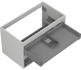 Mexen Box-A, závěsná skříňka 80 cm, 2 zásuvky, matná šedá, 91AX0-0800-470-2-62