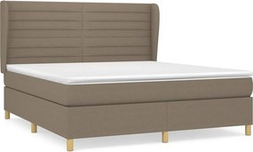 Box spring postel s matrací taupe 160x200 cm textil 3128617