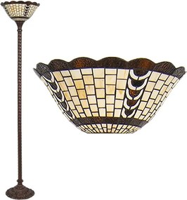 Stojací lampa Tiffany Paule – Ø 38*186 cm E27/max 1*60W