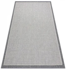 koberec SPRING 20411332 Čáry rám, smyčkový šedý velikost 200x290 cm | krásné koberce cz
