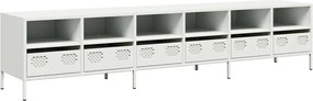 TV skříňka bílá 202 x 39 x 43,5 cm ocel válcovaná za studena 3307160