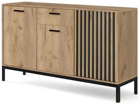 Komoda Grata I, dub kraft / černá