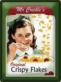 Postershop Plechová cedule - Original Crispy Flakes 40x30 cm
