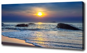 Wallmuralia Foto obraz na plátně Západ slunce moře 100x50