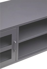 Šedý ocelový TV stolek 150x50x45 cm Acier – Premier Housewares