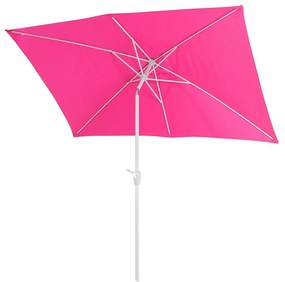 Slunečník N23 2x3m polyester/hliník - růžová