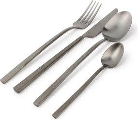 Matně černý nerezový příbor 16 ks pro 4 osoby Terno – S|P Collection