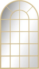HOMCOM Nástěnné zrcadlo - Zrcadlo do šatny 110 x 65 cm Dekorativní zrcadlo s kovovým rámem Zavěšené zrcadlo do obývacího pokoje pro ložnici Zlaté