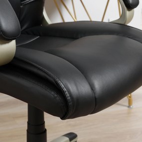 Kancelářská židle HOMCOM výškově nastavitelná 114-124H cm, s funkcí houpání, ergonomická kancelářská židle