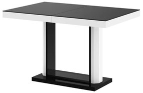 Konferenční stolek QUADRO LUX (černá mat/bílá lesk/černá mat)