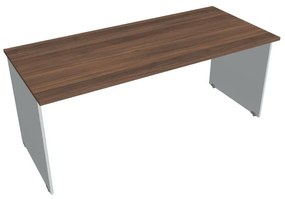 Stůl pracovní rovný 180 cm - Hobis Gate GS 1800 Dekor stolové desky: ořech, Dekor lamino podnože: šedá