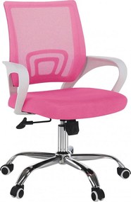 Tempo Kondela Dětská židle SANAZ TYP 2, růžová/bílý plast