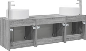 Sada koupelnových skříněk 3 ks Šedý Sonoma 3405733