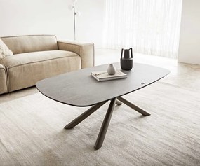 Konferenční stolek Sarita 120x70 cm keramika aspetto concreto beton