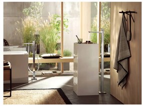 Hansgrohe Metropol, vanová baterie na podlahu, kartáčovaná černá chromová, 32532340