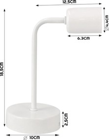 BERGE Nástěnné svítidlo LED LOFT E27 BÍLÁ