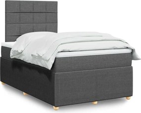 Box spring postel s matrací tmavě šedá 120x200 cm textil 3294324