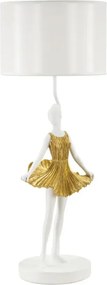 Stolní lampa Dancer 90,5 cm bílo-zlatá