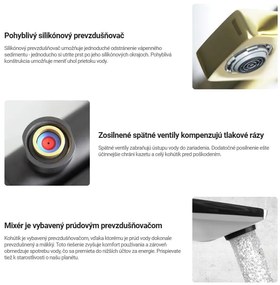 Deante Cascada, nástěnná vanová baterie s otočnou výlevkou, titanová, DEA-BCH_D1BT