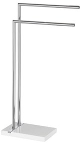 WENKO 20487100 - Stojan na ručníky NOBLE 45,5x82 cm lesk. chrom/bílá 20487100