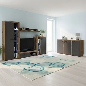 Obývací stěna Rumba + komoda 3F | 270 cm + 148,8 cm | lefkas/grafit