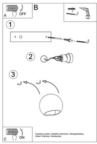 Sollux SL.1026 - Nástěnné svítidlo GLOBE 1xE27/60W/230V lesklá bílá