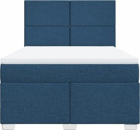 Box spring postel s matrací modrá 160x200 cm textil 3290538