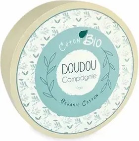 Doudou Dárková sada - Plyšová myška s čtvercovou dečkou z BIO bavlny 2
