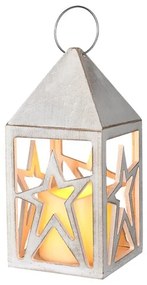 Dekorační LED lucerna se svíčkou - dřevěná - 2x AA