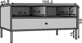 ADRK Furniture Konferenční stolek Tili