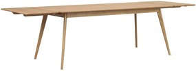 Přírodní dubový rozkládací jídelní stůl Rowico Muya, 190-280 cm