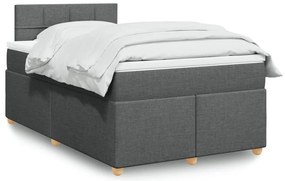 Box spring postel s matrací tmavě šedá 120x190 cm textil 3288920