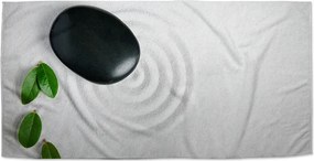 Sablio Ručník Listy a kámen - 30x50 cm